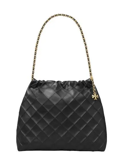 Tory Burch Fleming Hobo Bag - Black