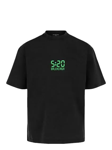 Balenciaga 5:20 Graphic T-shirt - Wash Black/green
