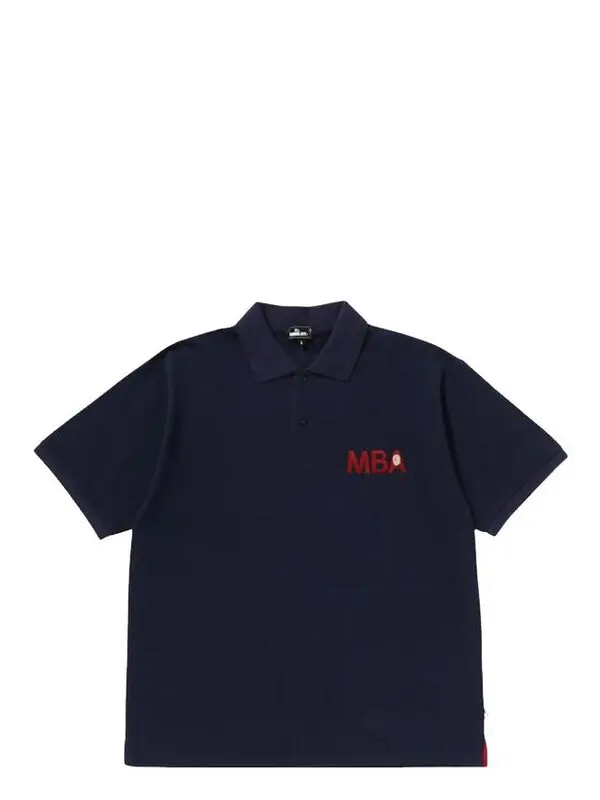 A BATHING APE Basic Polo Shirt - Navy Blue