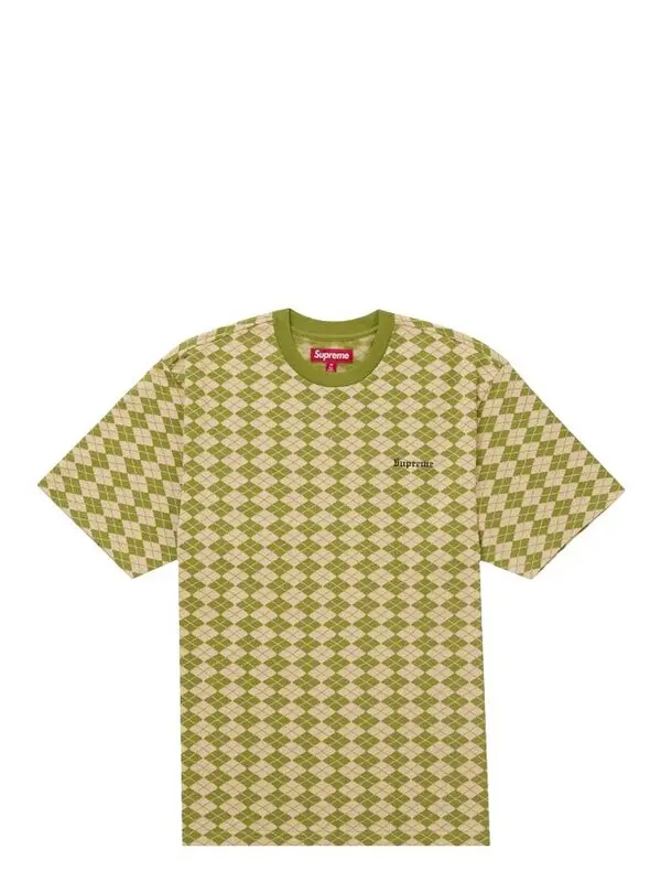 Supreme Diamond Jacquard Short Sleeve Top - Green