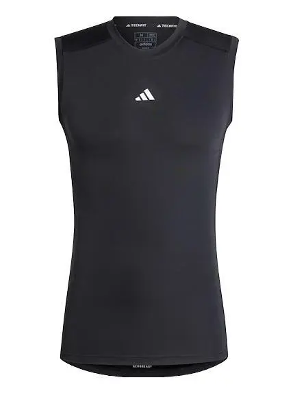 Adidas Techfit Compression Sleeveless Tee - Black