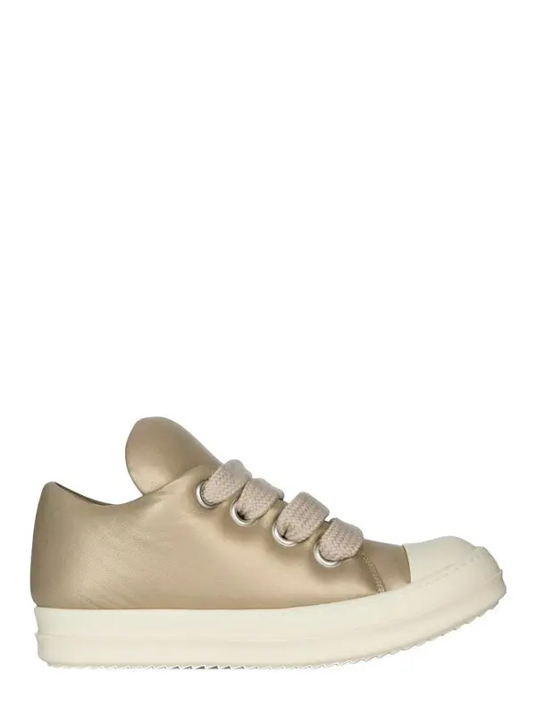 Rick Owens Hollywood Runaway Jumbo Laced Low Sneakers - Gold/milk