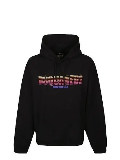 Dsquared2 Logo Hoodie - Black