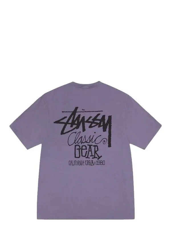 StÜssy Classic Gear Pig. Dyed Tee Shirt - Grape