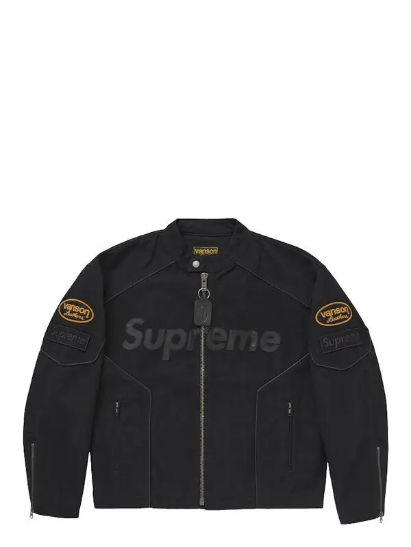 Supreme Vanson Leathers Cordura Cotton Jacket - Black