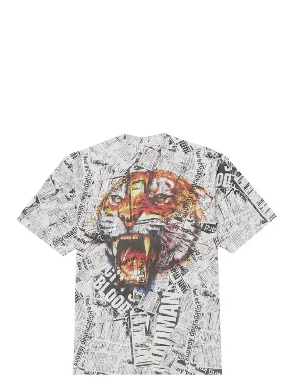 Supreme Newspaper Short Sleeve Top - White
