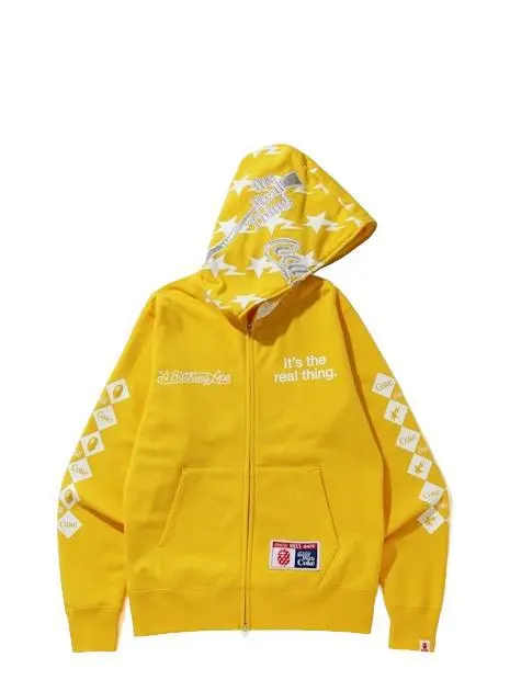 BAPE X Coca Cola Full Zip Hoodie - Yellow