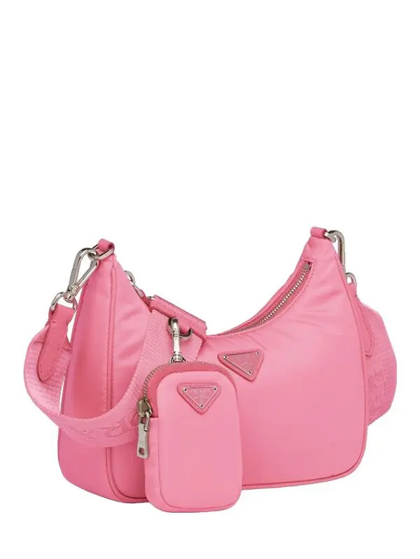 Prada Re-edition 2005 Nylon Shoulder Bag - Begonia Pink