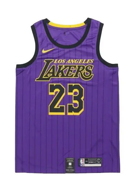 Nike Nba Los Angeles Lakers Lebron James City Fan Edition Jersey - Purple