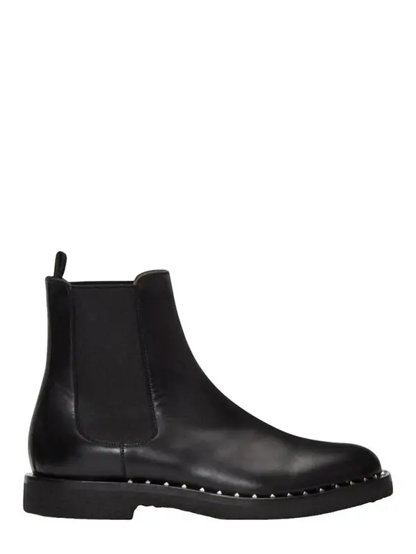 Valentino Garavani Garavani Leather Rockstud Chelsea Boots - Black