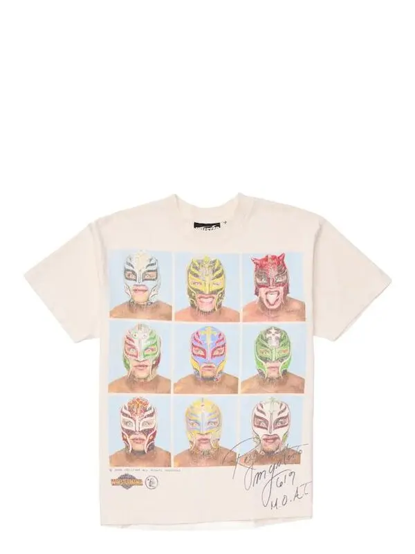 HELLSTAR Wrestlemania Rey Mysterio T-shirt - Cream White