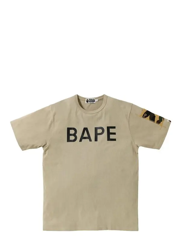 A BATHING APE 1st Camo Sleeve Pocket Tee Shirt - Beige
