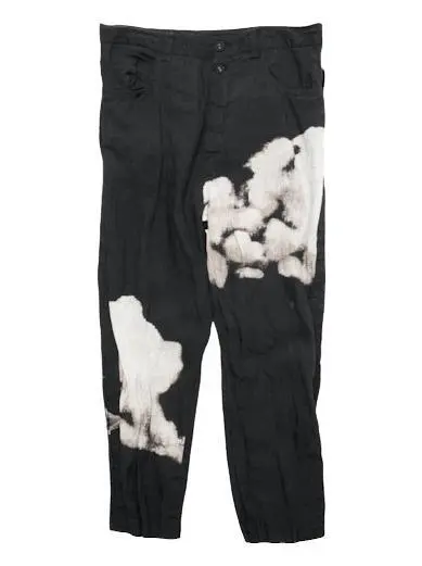 UNDERCOVERISM Printed Linen Trousers - Black Base