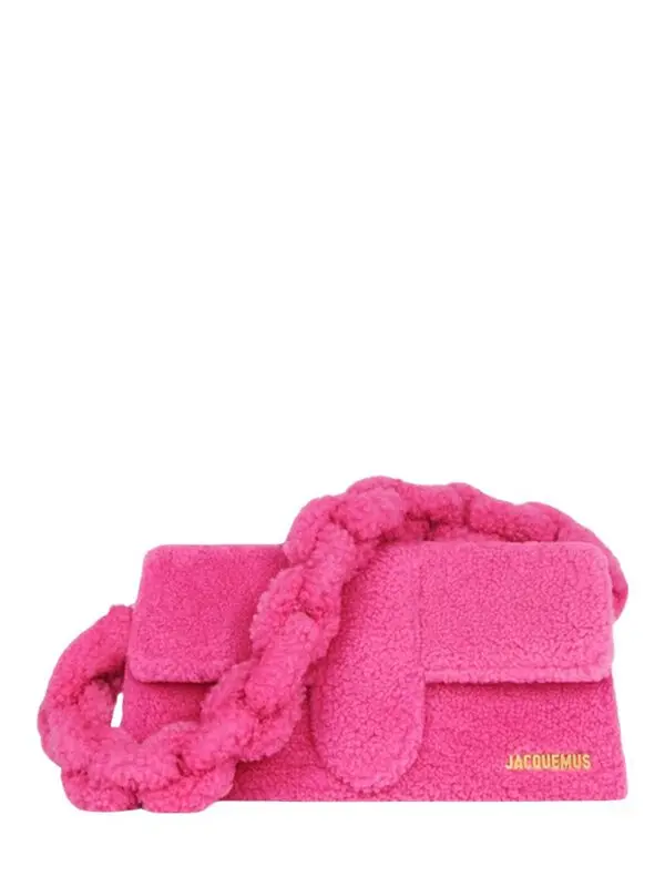 Jacquemus Le Bambidou Shearling Flap Bag - Pink