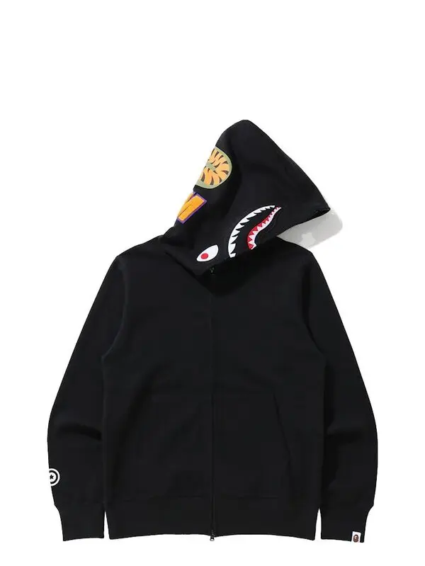 BAPE Shark Double Knit Full Zip Hoodie - Black