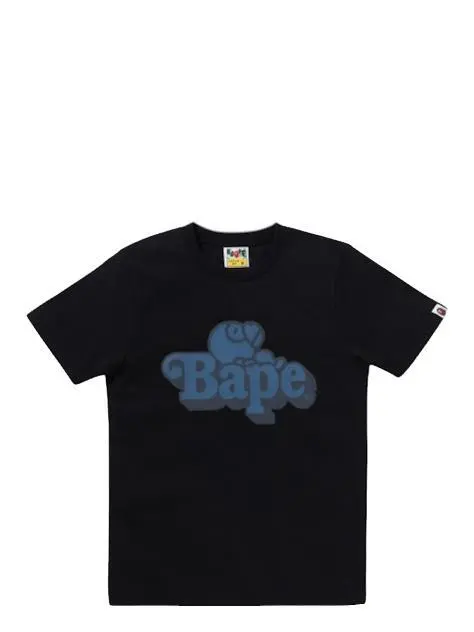 A BATHING APE Denim Milo On Tee Shirt - Black