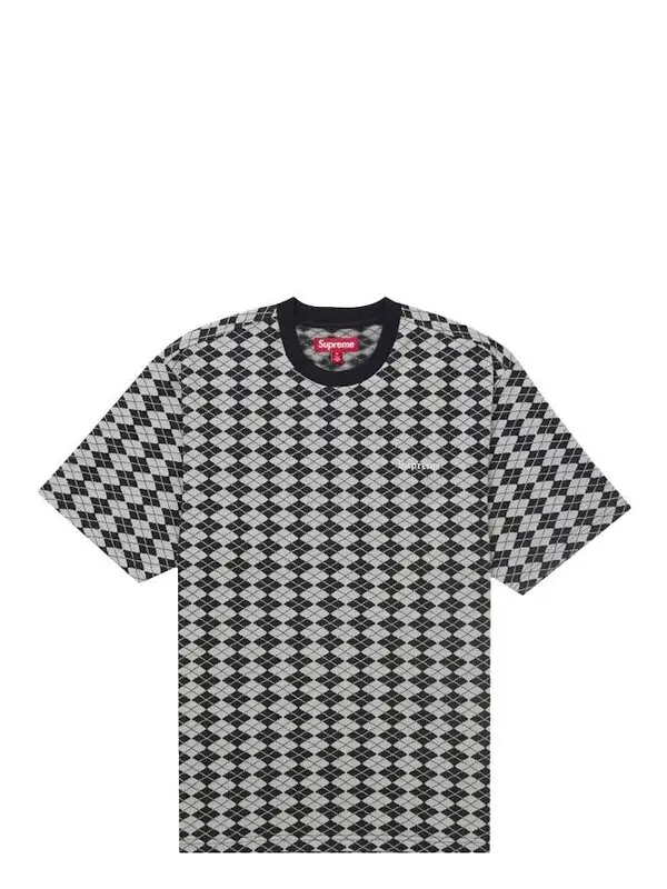 Supreme Diamond Jacquard Short Sleeve Top - Black