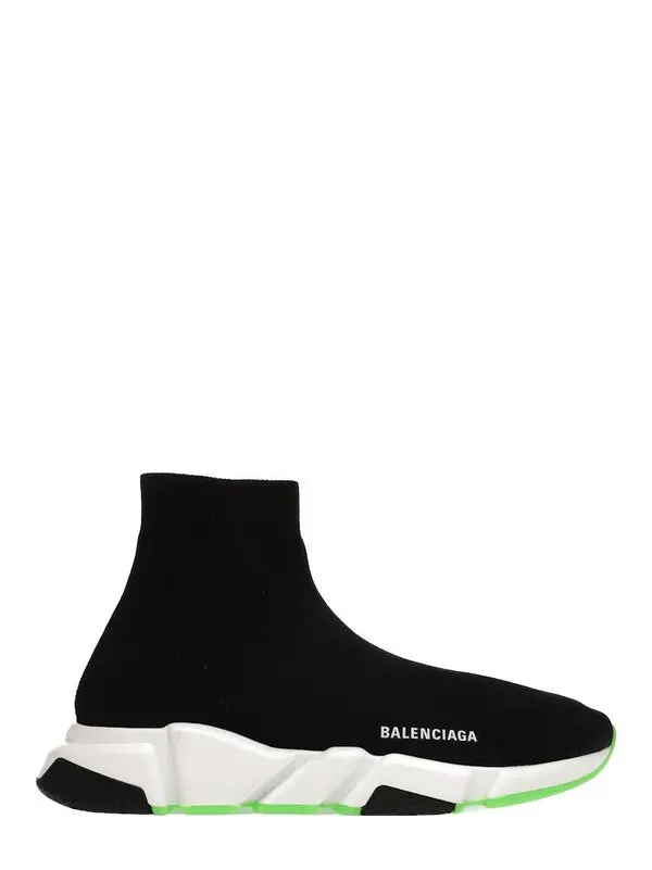 Balenciaga Speed Trainer Sneakers - Black/fluo Green