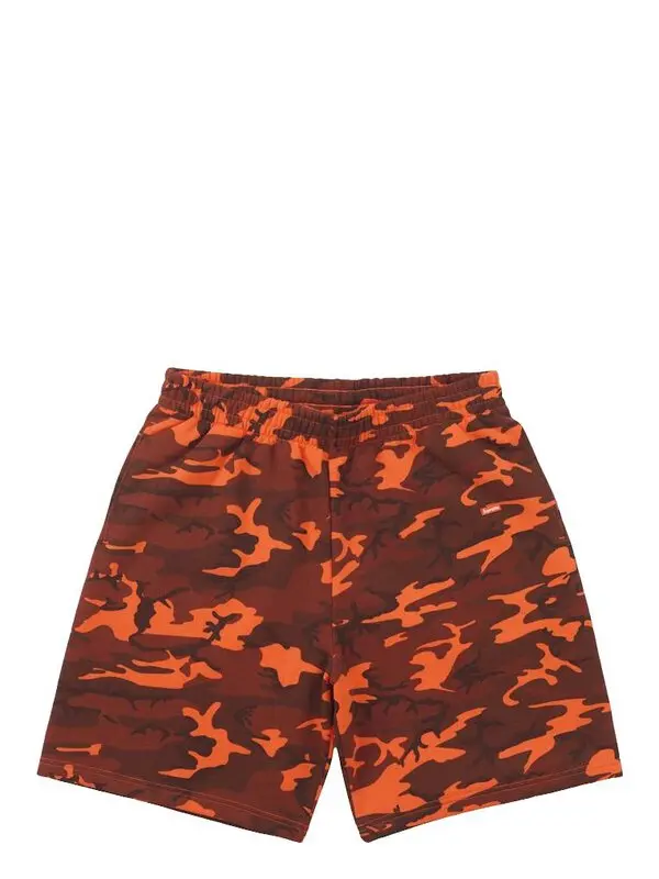 Supreme Small Box Sweatshort - Bright Orange Camo