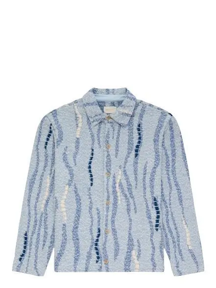 Aimé Leon Dore Jacquard Knit Overshirt - Blue