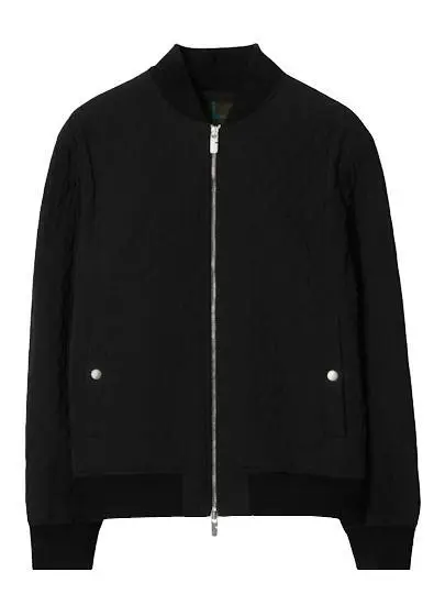 Burberry Quilted Nylon Bomber Jacket - Black