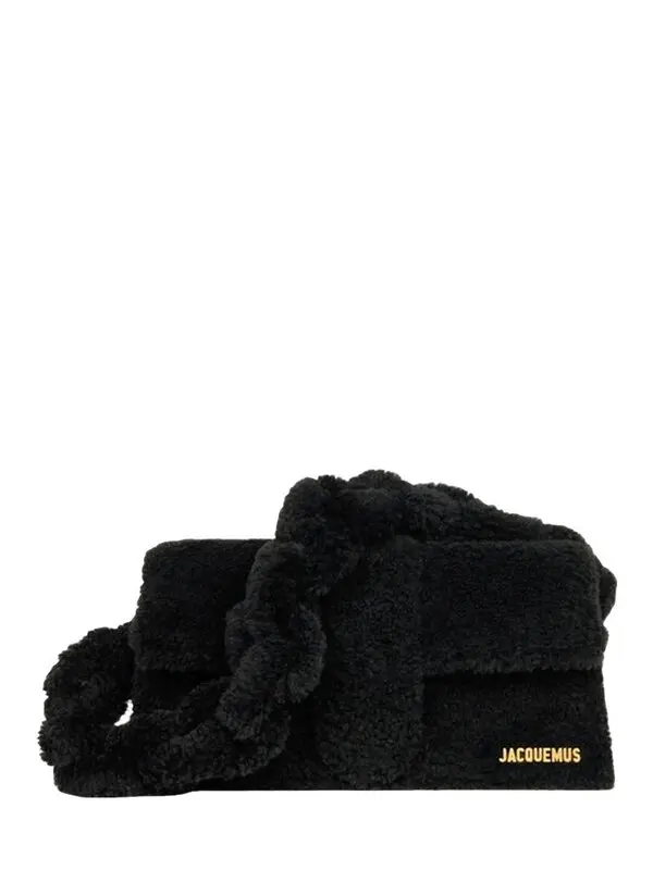 Jacquemus Le Bambidou Shearling Flap Bag - Black