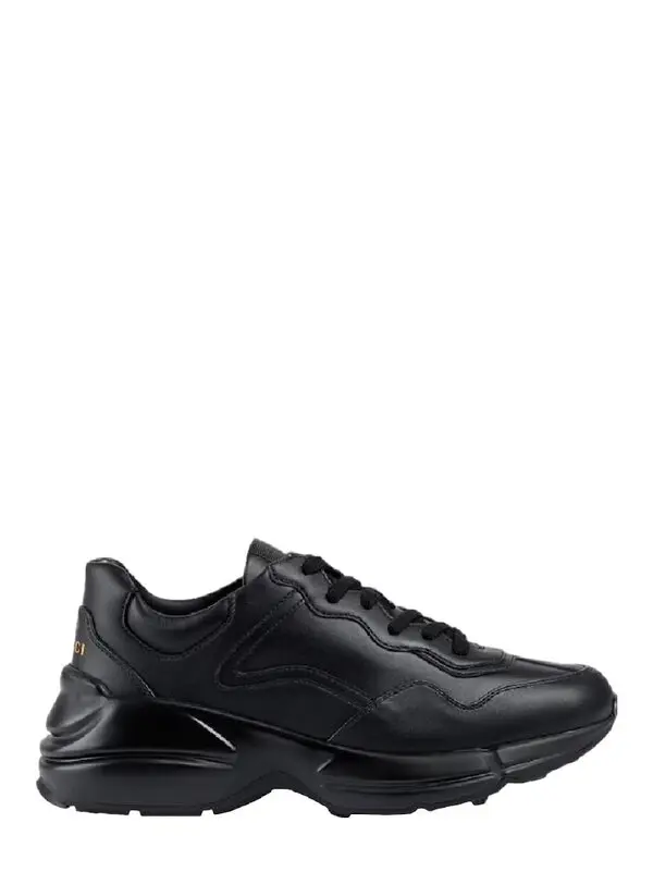 Gucci Rhyton Leather Sneakers - Black