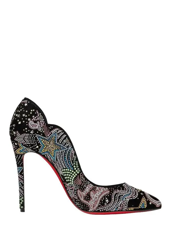 CHRISTIAN LOUBOUTIN Hot Chick Starlight 100 Pumps - Multi/black/by Night