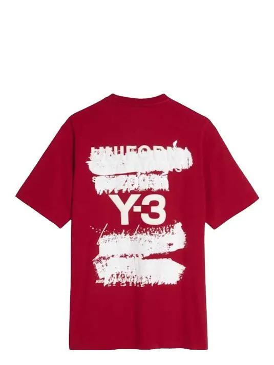Adidas X Y3 U Gfx Short Sleeve Tee Shirt - Red