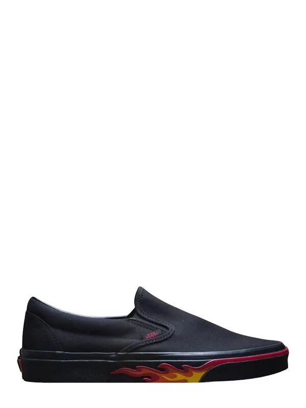 VANS Classic Slip-on Sneakers - Black/flames