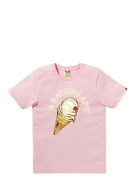 A BATHING APE Ice Cream Tee Shirt - Pink