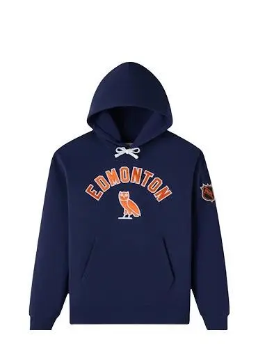 OVO X Nhl Edmonton Oilers Team Training Hoodie - Blue