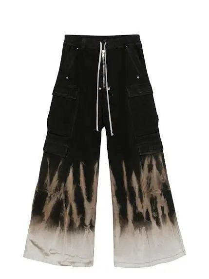 Rick Owens Denim Double Cargo Pant Jumbo Belas - Black/terra