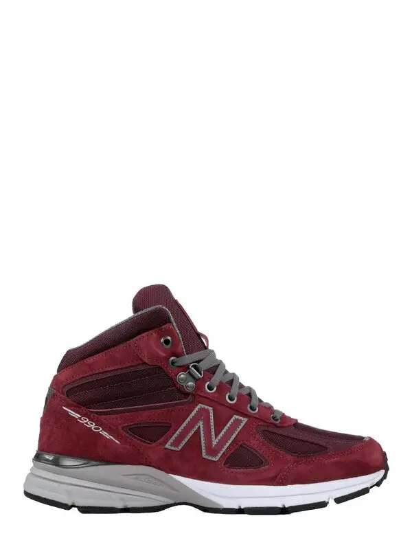 NEW BALANCE 990v4 Mid Sneakers - Burgundy/white