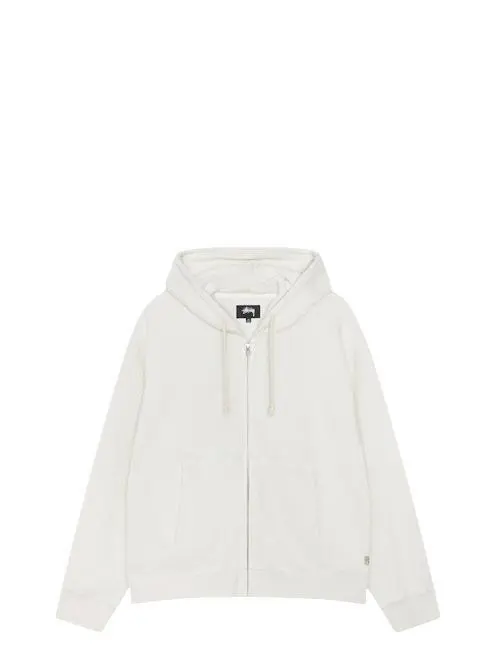 StÜssy Double Layer Waffle Zip Hoodie - Off White