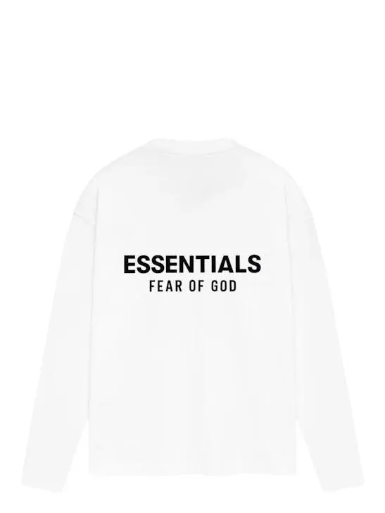 Fear Of God Essentials Classic Long Sleeve Tee Shirt - Bright White