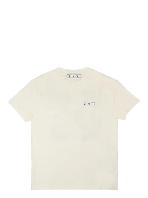 Off-White Off Flowers Arrows Reg T-shirt - White/blue
