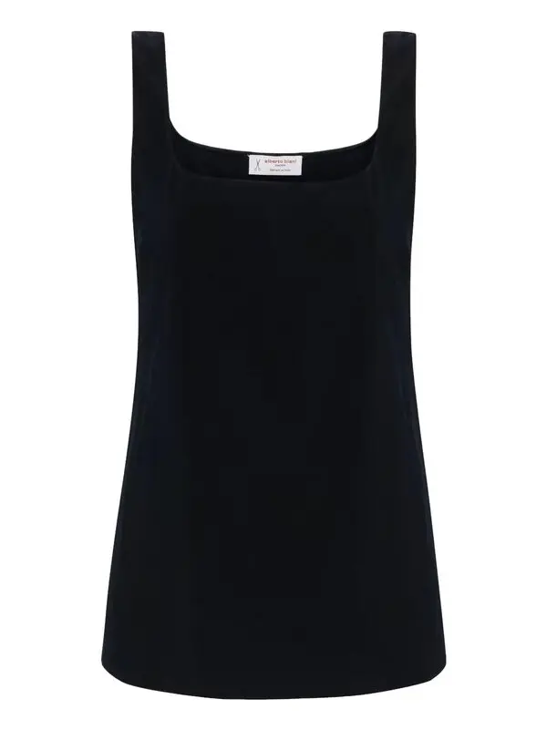 Alberto Biani Stretch-design Sleeveless Top - Blue