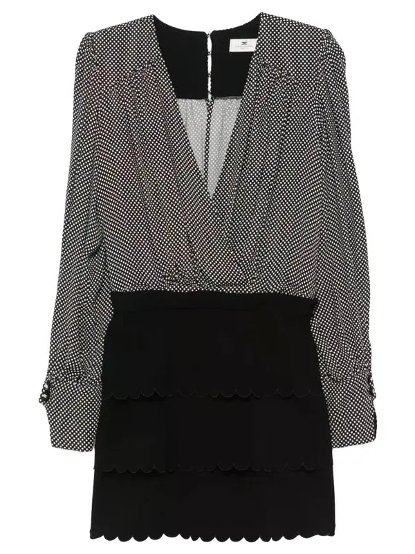 Elisabetta Franchi Polka Dot-print Dress - Black