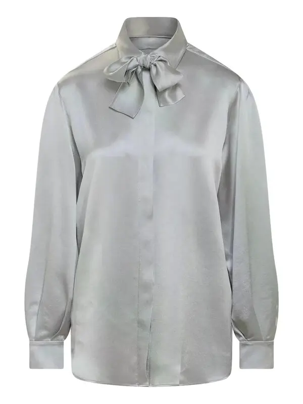 Alberta Ferretti Bow-detailing Shirt - Grey