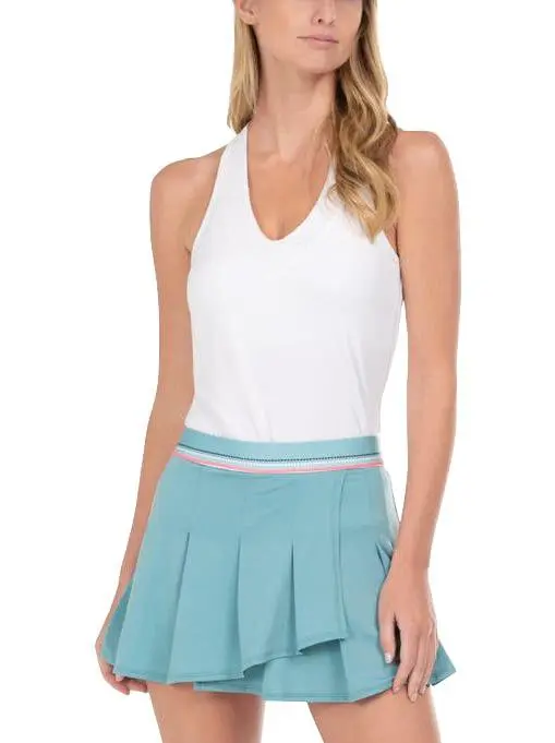Lucky In Love V-neck Tank With Built-in Bra - White