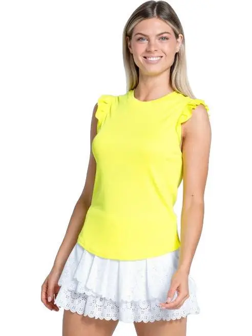 Lucky In Love Bring It On Rib Tank - Yellow