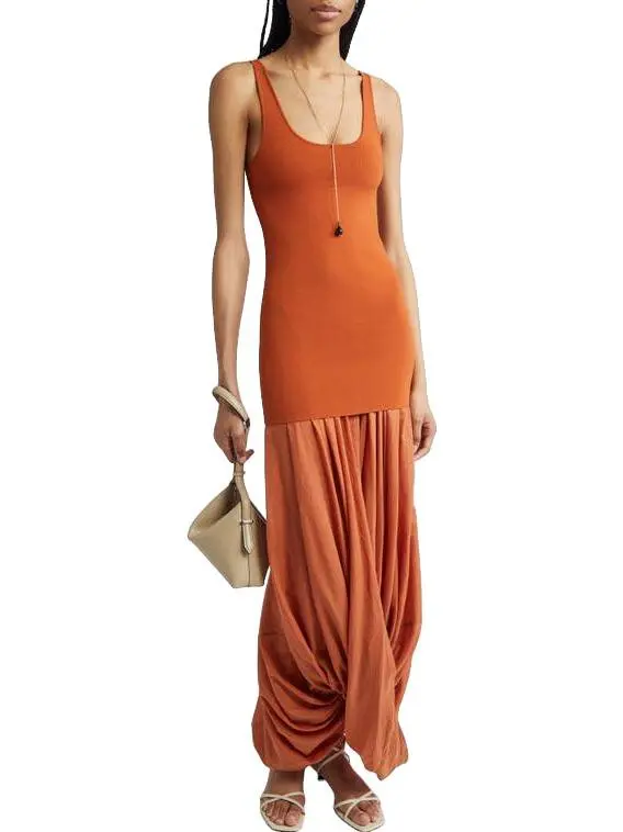 TOTÊME Cocoon Tank Dress - Terracotta