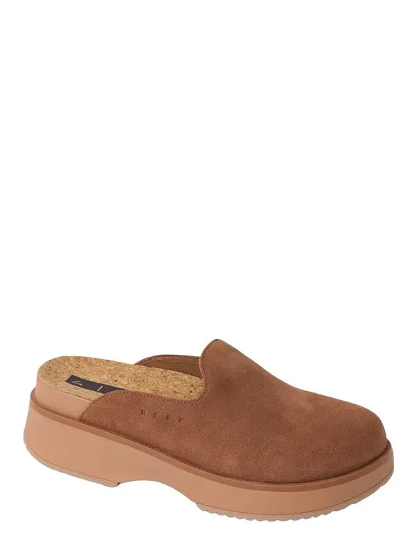 Reef Vista Skye Platform Clog - Walnut Suede