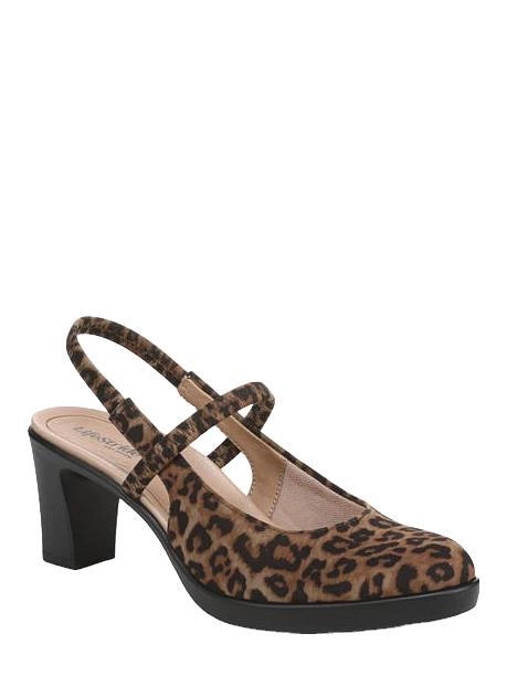 LIFESTRIDE Evoke Slingback Mary Jane Platform Pump - Brown Multi