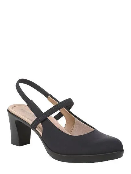 LIFESTRIDE Evoke Slingback Mary Jane Platform Pump - Lux Navy