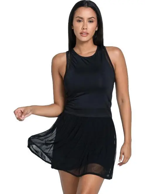 Lucky In Love Next Level Pleated Dress - Black