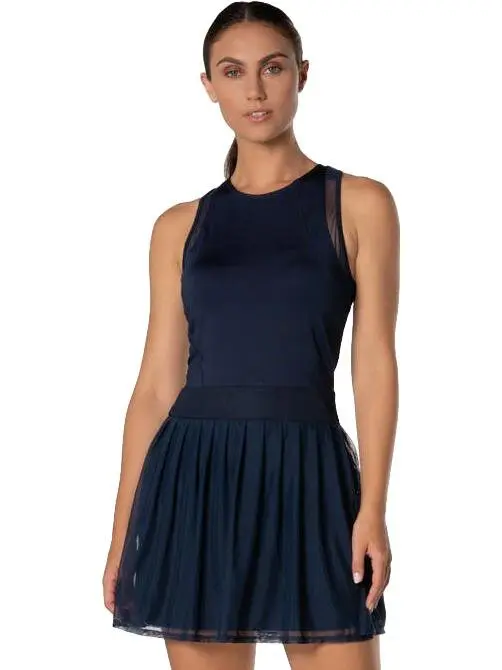 Lucky In Love Next Level Pleated Dress - Midnight