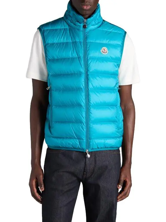Moncler Roc Puffer Down Vest - Green Blue Slate