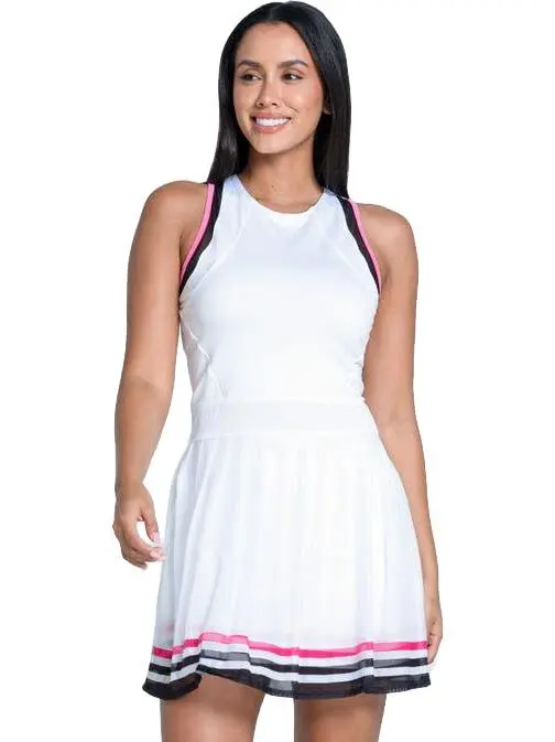 Lucky In Love Kinetic Energy High Neck Dress - White
